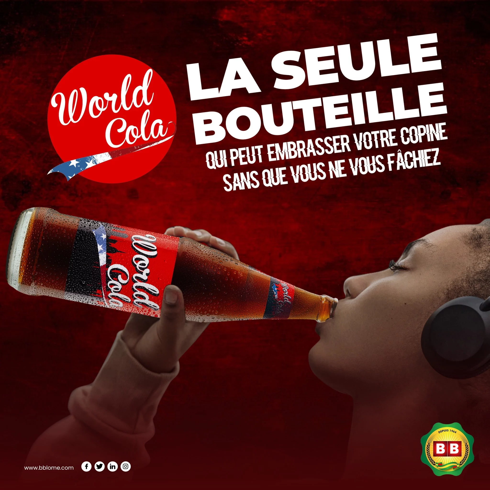 World Cola, la seule bouteille qui te fait du bien - Brasserie BB Lomé