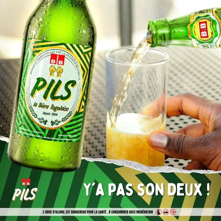 PILS, y’a pas son deux - Brasserie BB Lomé