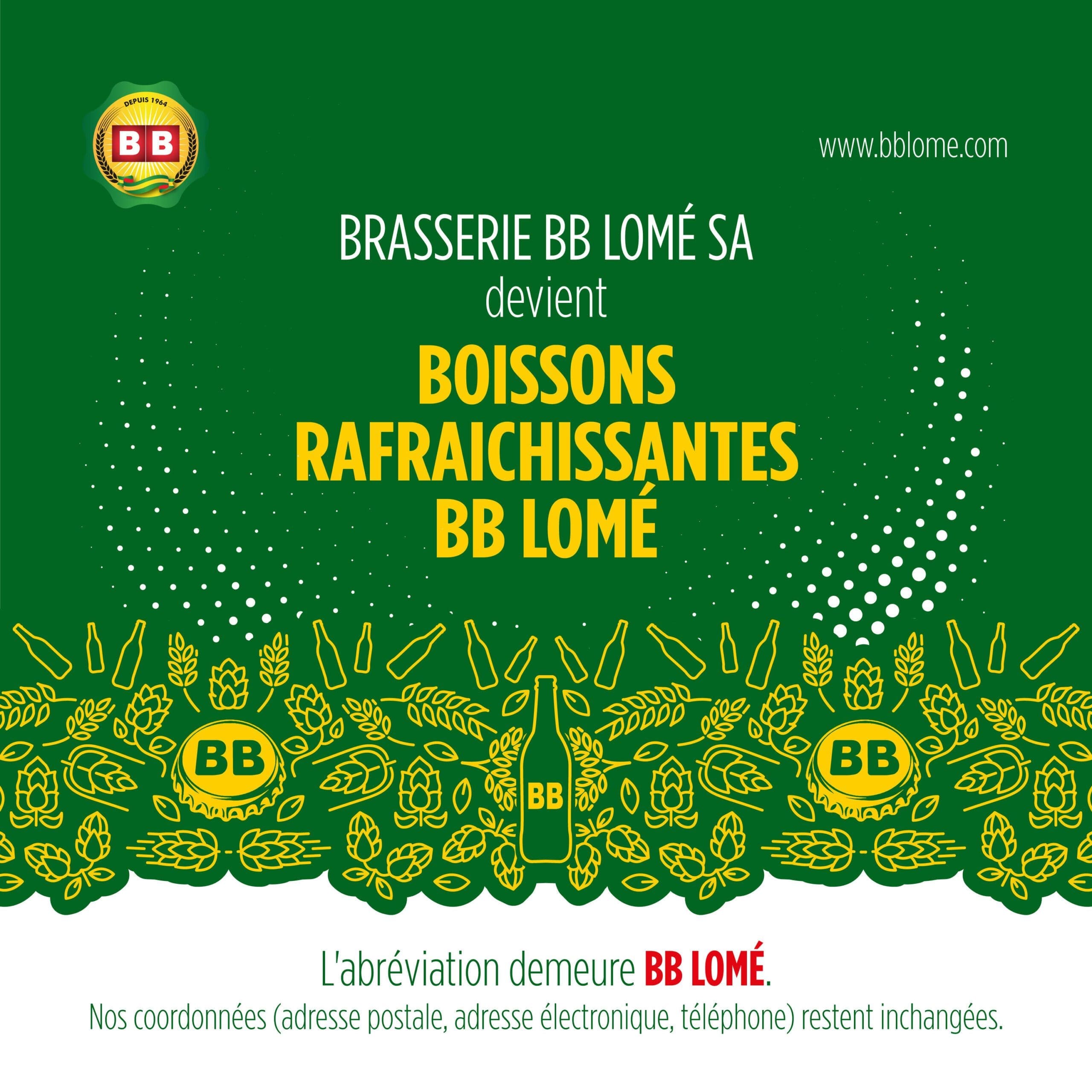 Brasserie BB Lomé SA devient Boissons Rafraichissantes d'Afrique - BB Lomé